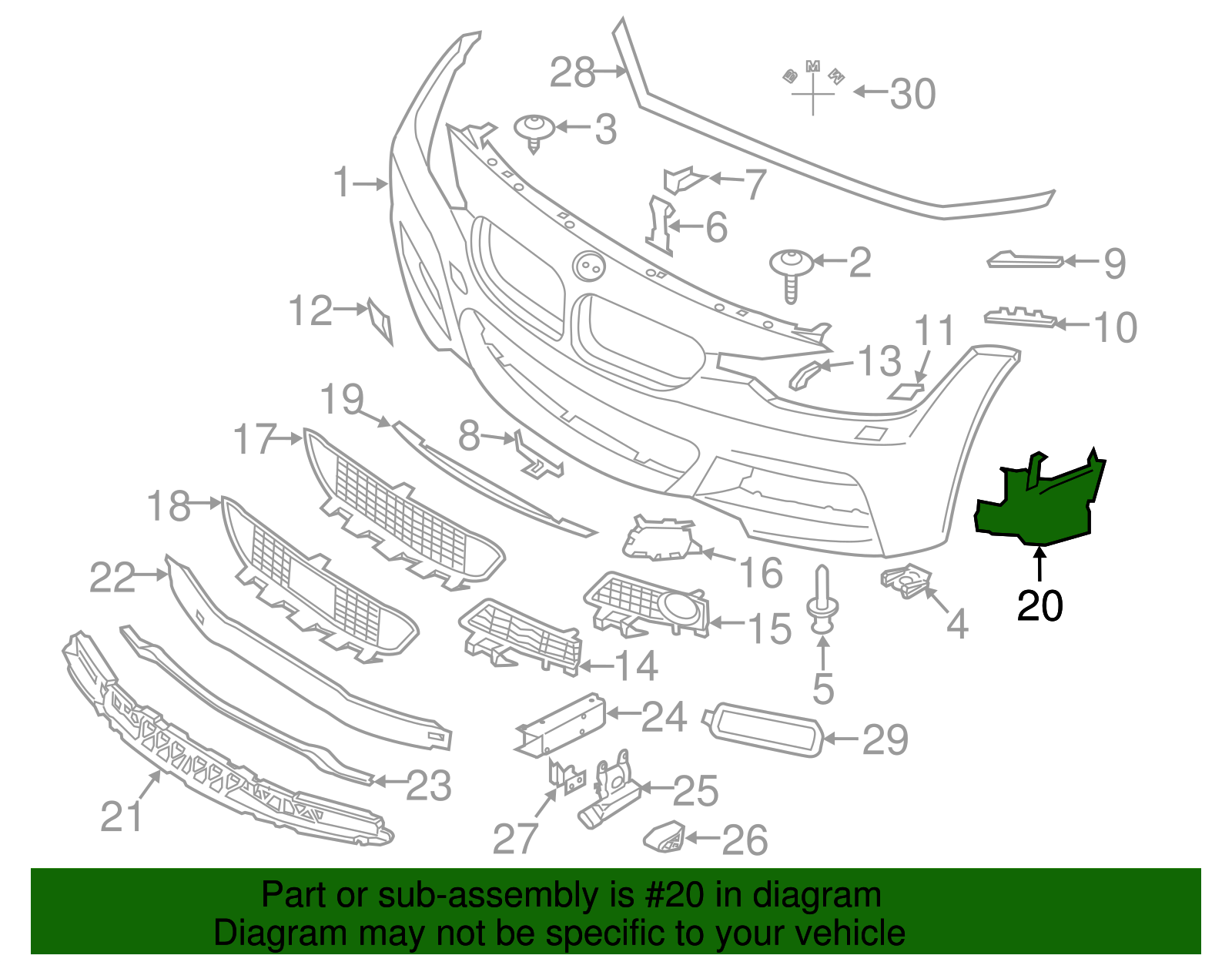 2016-2017 BMW | Support Panel | 51118068128 | BMW OEM Parts Store