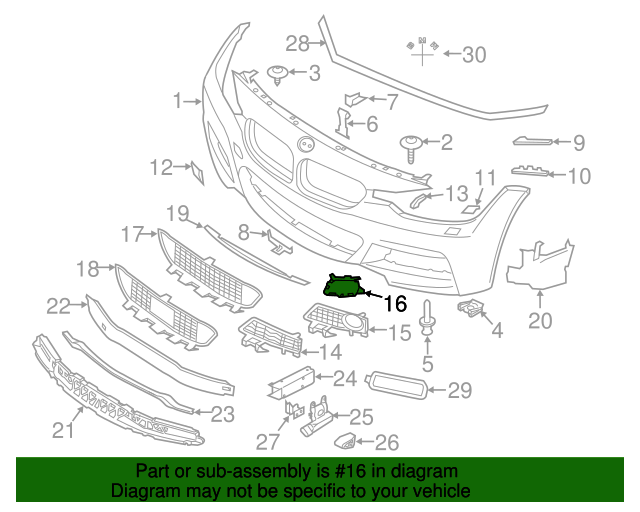 51118054262 - 2013-2015 BMW Trim Bezel (51-11-8-054-262) | BMW of South ...