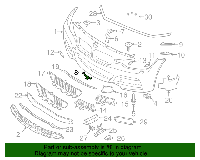 Genuine BMW 51-11-8-056-106 | Bumper Cover Lower Support | FREE ...