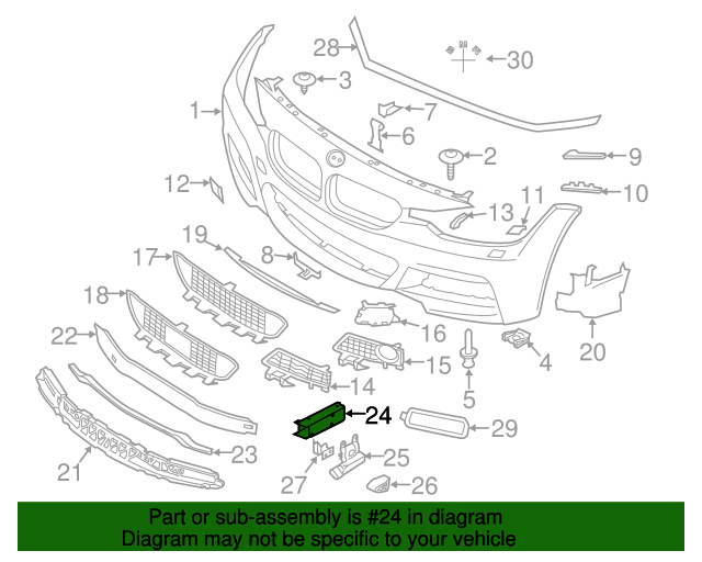 51117266196 - 2012-2021 BMW Upper Bracket Deformation Element (51-11-7 ...