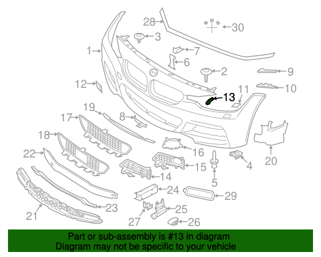 Genuine BMW 51-11-7-296-329 | Bumper Cover Support Rail | FREE Shipping ...