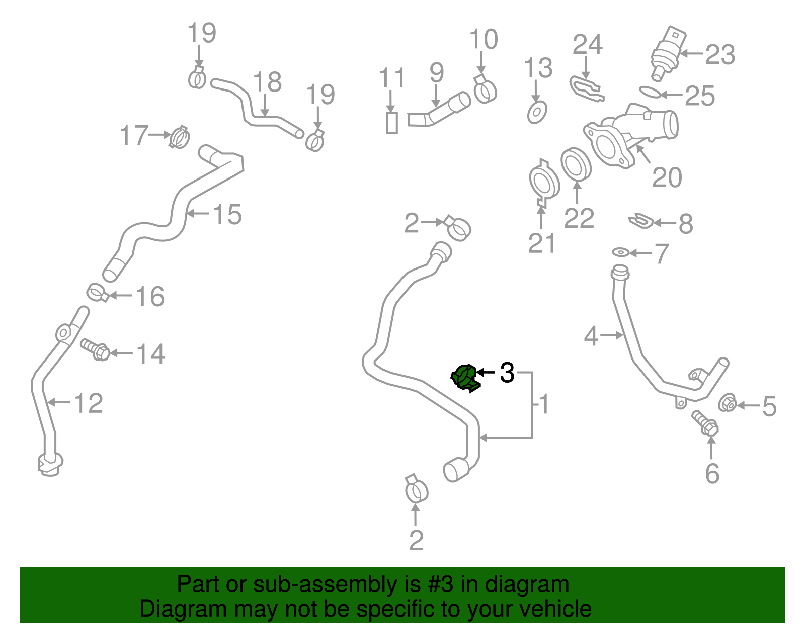 2005-2018 Volkswagen Lower Hose Holder 1K0-121-093-B | OEM VW Parts Haus