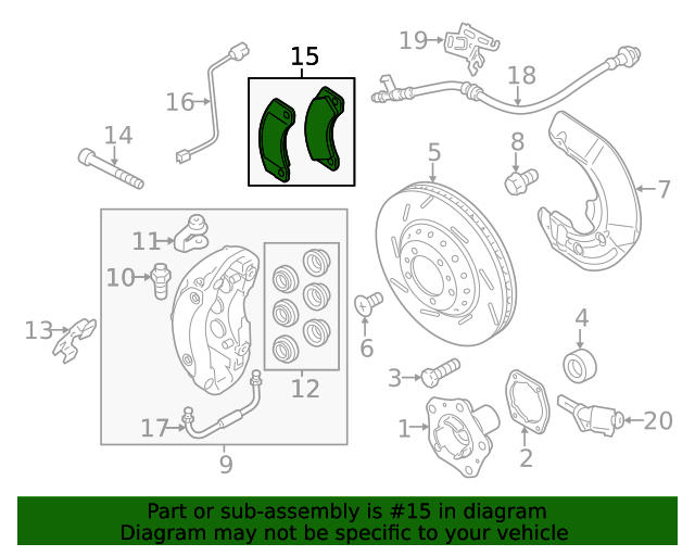 1 Set Of Brake Pads 971-698-151-AE | Sunset Porsche Parts