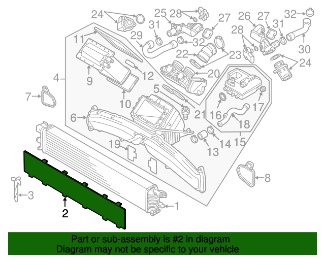 4G0-807-682-J-01C - Outer Grille 2013-2015 Audi S6 | Audi OEM Parts