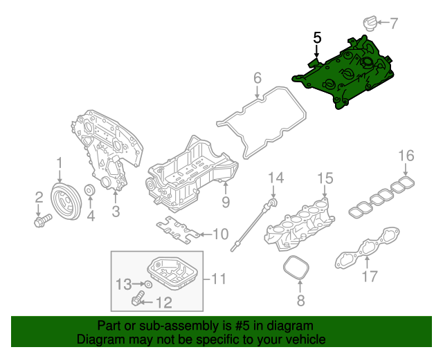 2017-2020 Nissan Pathfinder Valve Cover 13264-6KA0B | OEM Parts Online