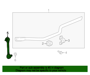 Genuine OEM Rear Stabilizer Shaft Link Part# 84882373 Fits 2018-2022 GM ...