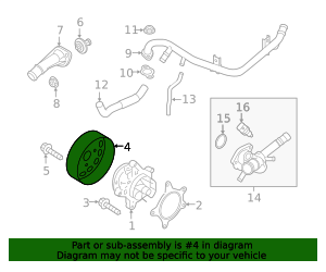 25221-2B701 - Engine Water Pump Pulley 2015-2021 Hyundai | AutoNation Parts