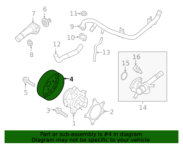 25221-2B701 - Engine Water Pump Pulley 2015-2021 Hyundai | AutoNation Parts