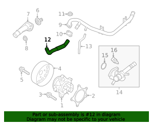 2017-2021 Hyundai Engine Coolant Hose 25472-2B751 | AutoNationParts.com