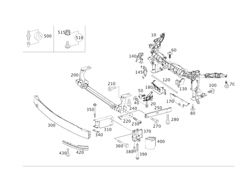 Front Stiffening and Radiator Support for 2016 Mercedes-Benz GLA 250 ...