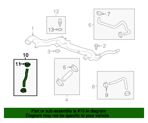 2014-2021 Subaru Coolant Hose 21204AB270 | Subaru Parts Store
