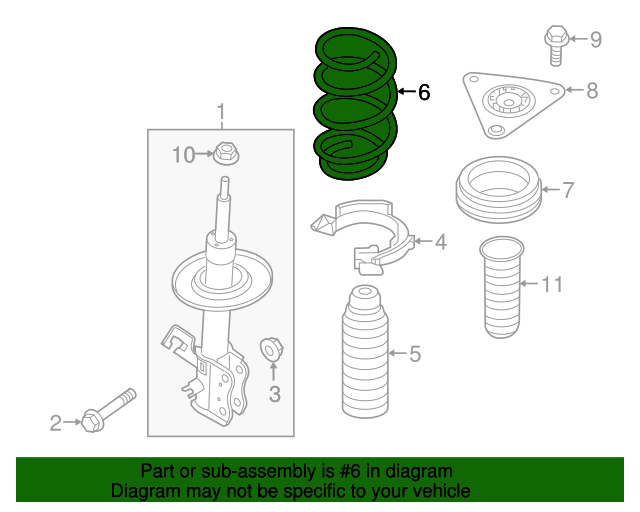 2017-2019 Nissan Rogue Coil Spring 54010-4BA2C | Temecula Nissan Parts