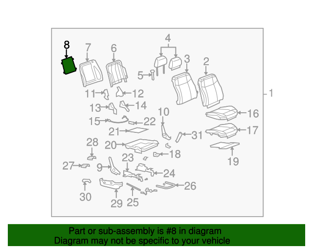 15875355 - Ebony Front Seat Back Map Pocket 2006-2010 Hummer | Group 1 ...