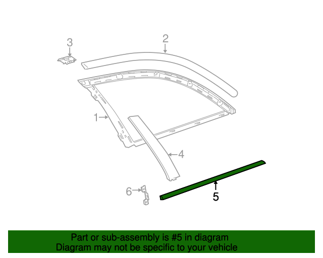 1994-2024 Mercedes-Benz Trim Bar 211-690-24-80 | Mercedes-Benz Parts