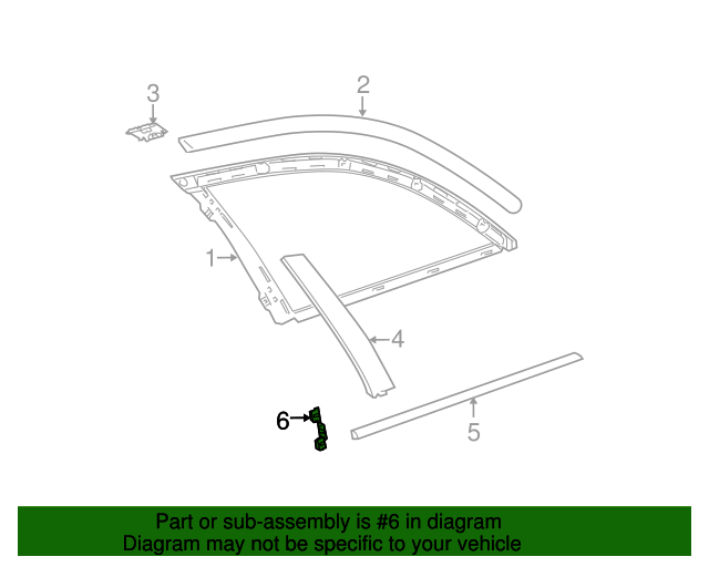 000-991-59-70 - Quarter Panel Reveal Molding Clip 2004-2009 Mercedes ...