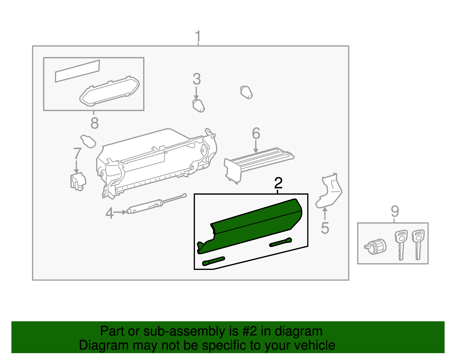 55501-53070-C0 - High-Quality Glove Box Door for 2014-2019 Lexus ...