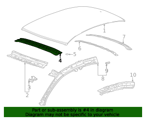 2020-2022 Cadillac CT4 Roof Panel Number 2 Bow 84604741 | GMPartsDirect.com