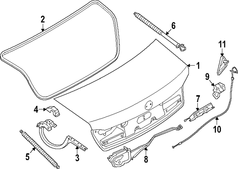 Genuine BMW 41-00-9-466-967 | Trunk Lid | FREE Shipping on Most Orders ...