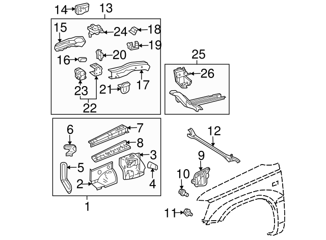 2002-2003 Lexus ES300 Front Extension 53713-06010 | Discount Parts Monster