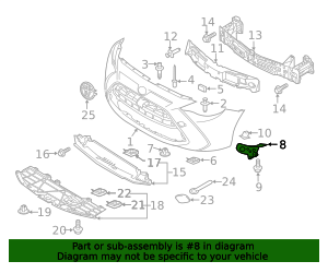 52536-WB002 - Bumper Cover Support Rail (Left, Front) 2016-2020 Toyota ...