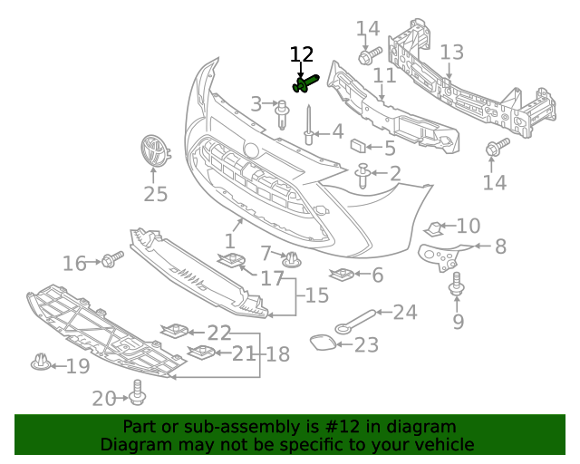 2016-2020 Toyota Absorber Clip 90118-WB733 | Toyota Parts Center
