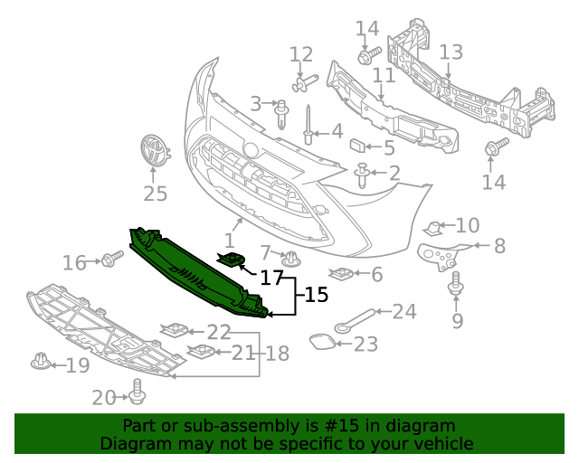 53113-WB001 - Lower Deflector - 2016-2020 Toyota | OEM Genuine Toyota Parts