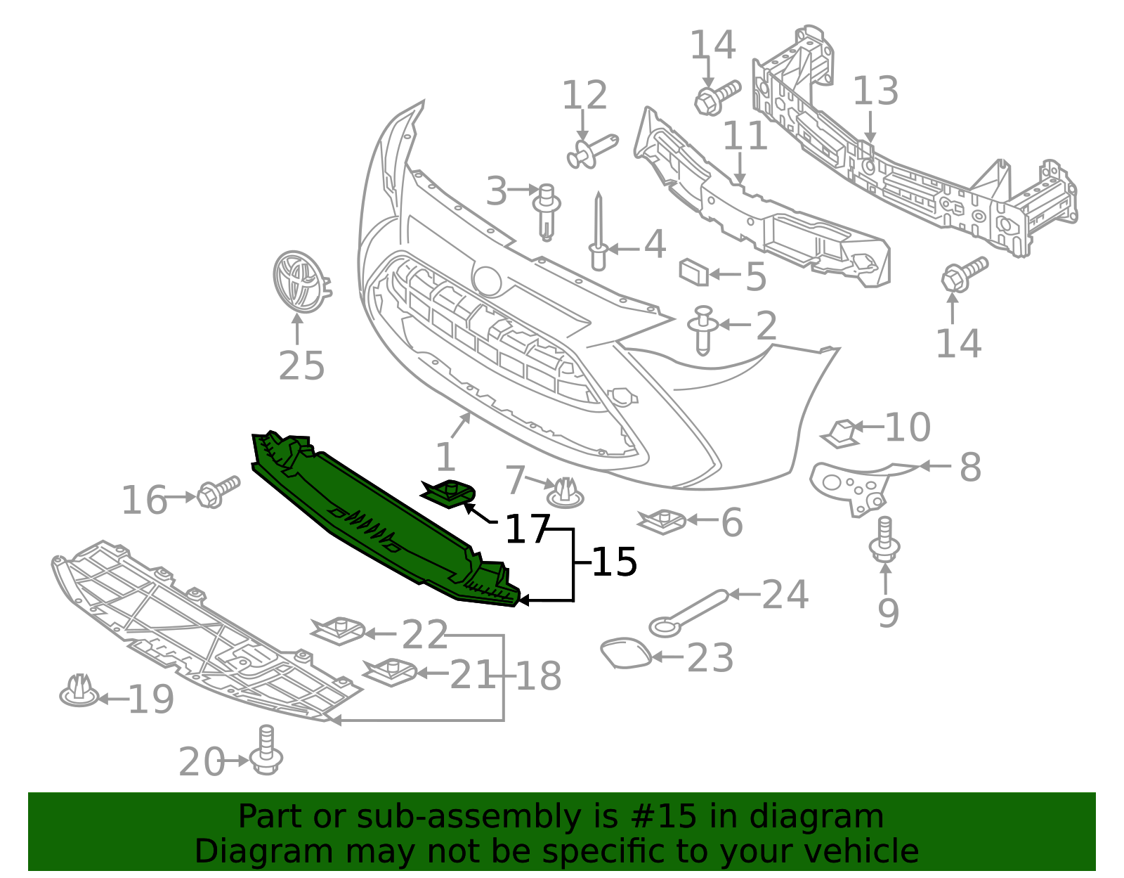 53113-WB001 - Lower Deflector - 2016-2020 Toyota | OEM Genuine Toyota Parts