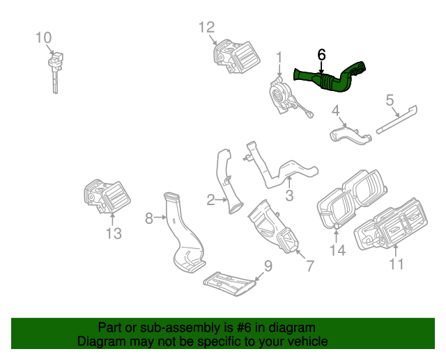 204-831-05-45 - Air Duct 2012-2015 Mercedes-Benz | Mercedes-Benz USA Parts