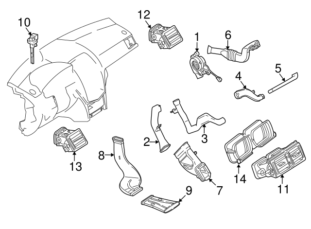 204-831-05-45 - Air Duct 2012-2015 Mercedes-Benz | Mercedes-Benz USA Parts