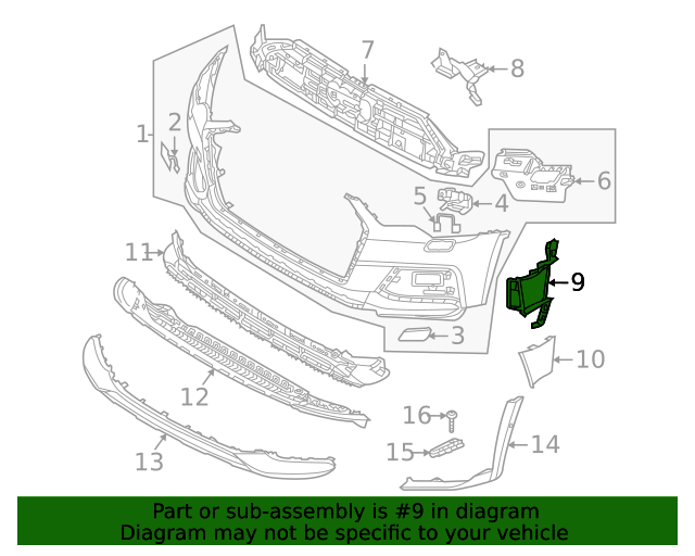 2020-2023 Audi A6 allroad Inner Duct 4K0-121-763-J | Genuine Audi Parts