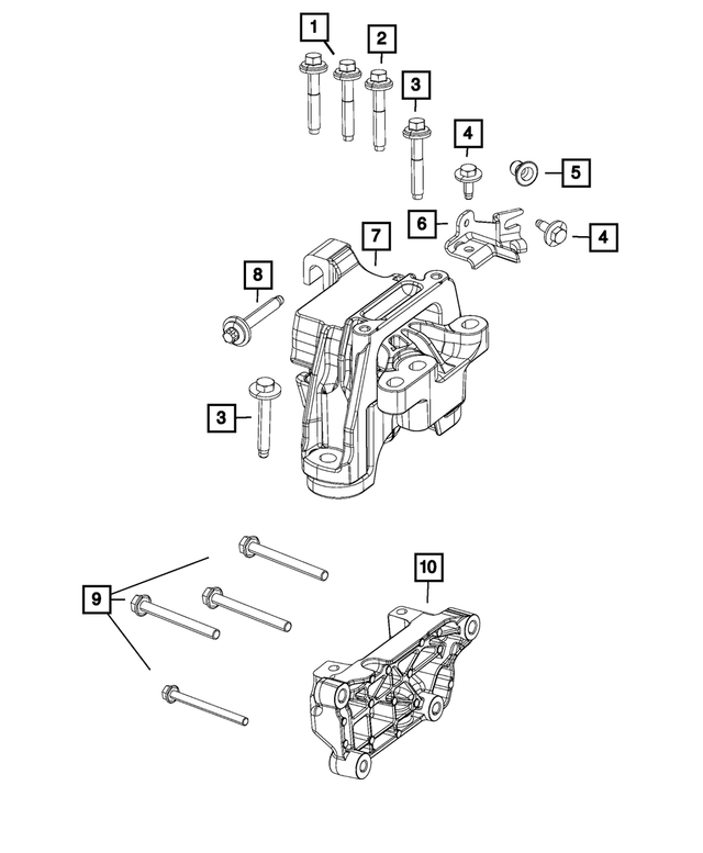 2019-2021 Jeep Cherokee Engine Mount Bracket 68384267AC | My Mopar Parts