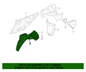 1997-2004 Porsche Boxster Wheelhouse Assembly 986-501-983-05-GRV ...