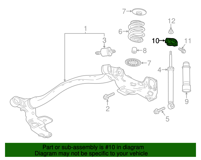 2013-2022 GM Rear Shock Absorber Mount 95182729 GM | GMPartsDirect.com