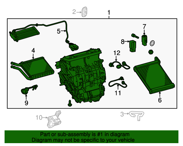 2009-2019 Toyota AC & Heater Assembly 87050-02C10 | Toyota Parts Center