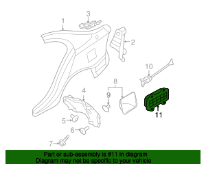 OEM NEW 2009-12 Kia Sorento Wagon Rear Air Extractor Grille Assembly ...