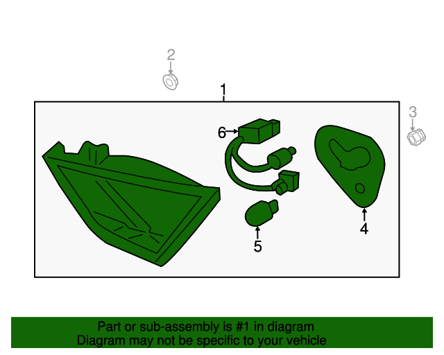 2013-2014 Hyundai Sonata Backup Lamp Assembly 92404-3Q100 | QuirkParts