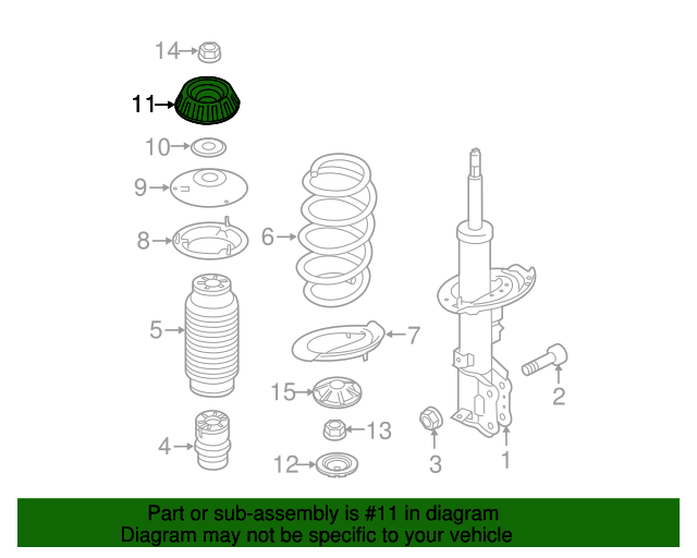 54611-1W000 - Strut Mount 2012-2017 Kia Rio | Kia.Parts Store