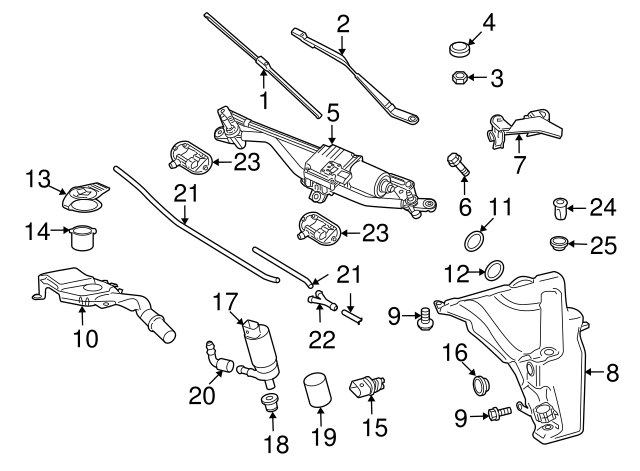 2010-2017 Audi Wiper Arm 8F1-955-407-A-1P9 | OEM Parts Online