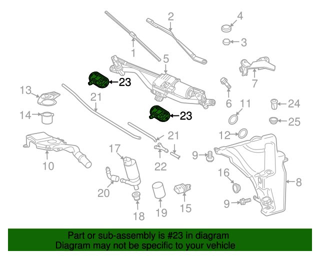 2008-2017 Audi Windshield Washer Nozzle 8T0-955-988-B | Audi USA Parts