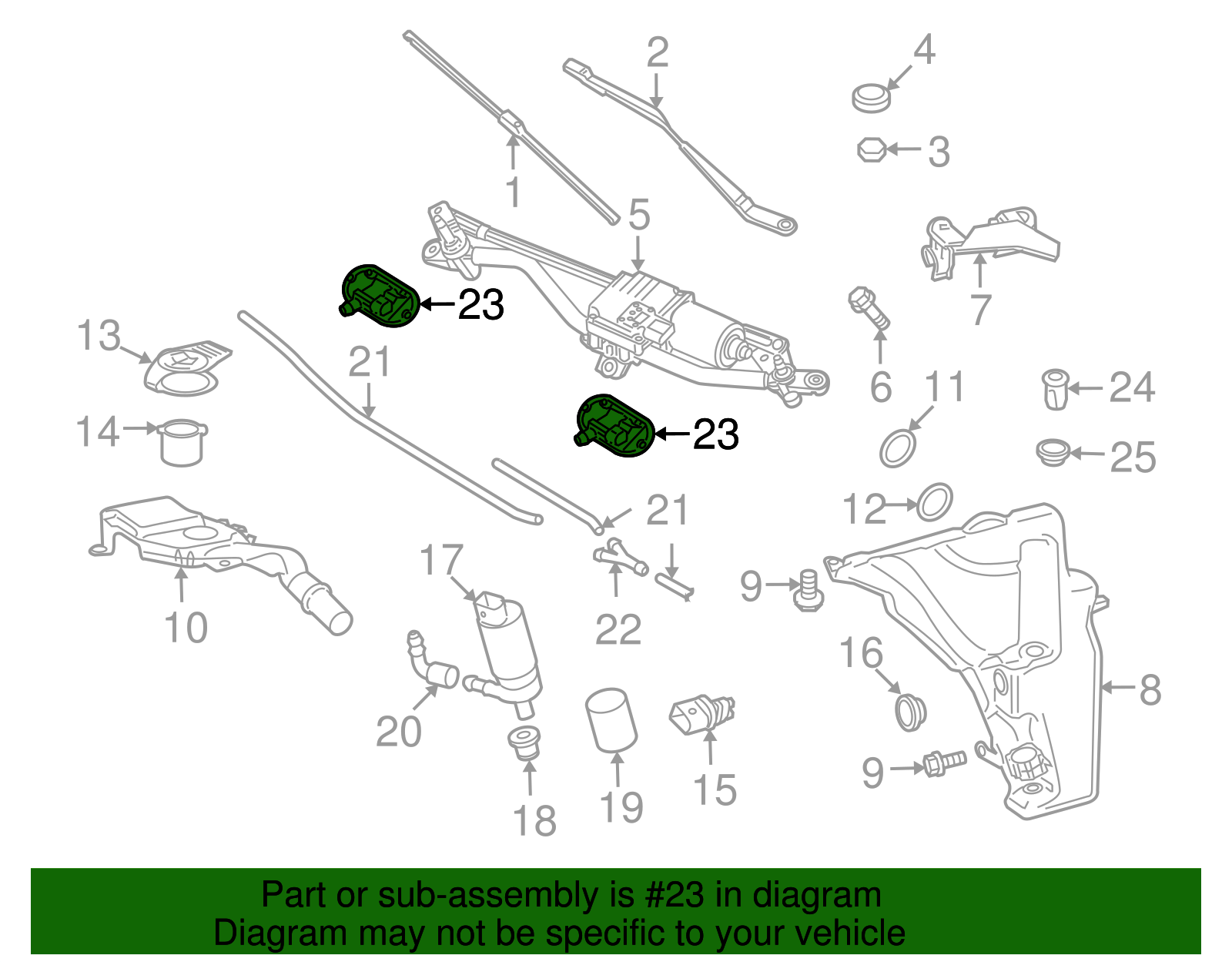 2008-2017 Audi Windshield Washer Nozzle 8T0-955-987-B | OEM Parts Online