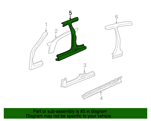 2001-2006 Hyundai Elantra Center Pillar & Rocker 71402-2DA10 | QuirkParts