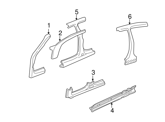 71402-2D000 - Body B-Pillar 2001-2006 Hyundai Elantra | AutoNationParts.com