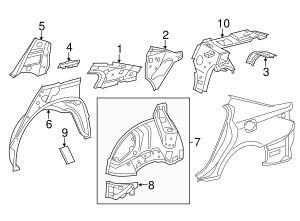 61713-30040 - Quarter Panel Reinforcement 2013-2020 Lexus ...