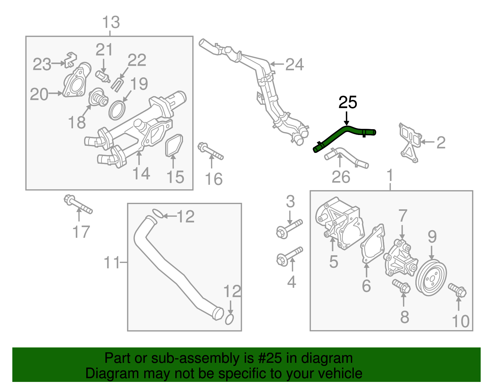 97312-C5600 - HVAC Heater Hose 2016-2018 Kia Sorento | Kia.Parts Store