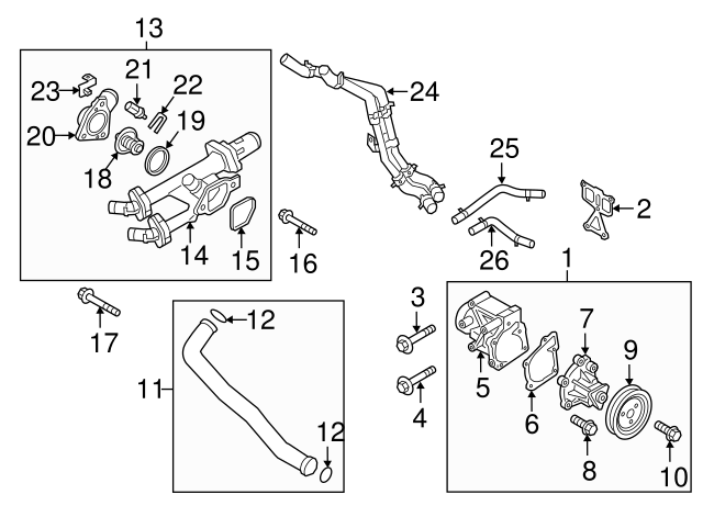 25470-2GGA0 - Cooler Pipe 2016-2017 Kia | Kia.Parts Store