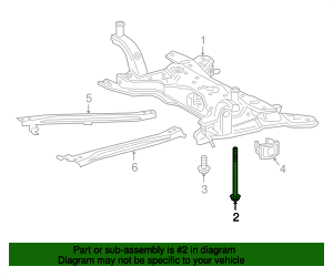 2016-2024 Toyota Suspension Cross-Member Mount Bolt 90119-A0458 ...