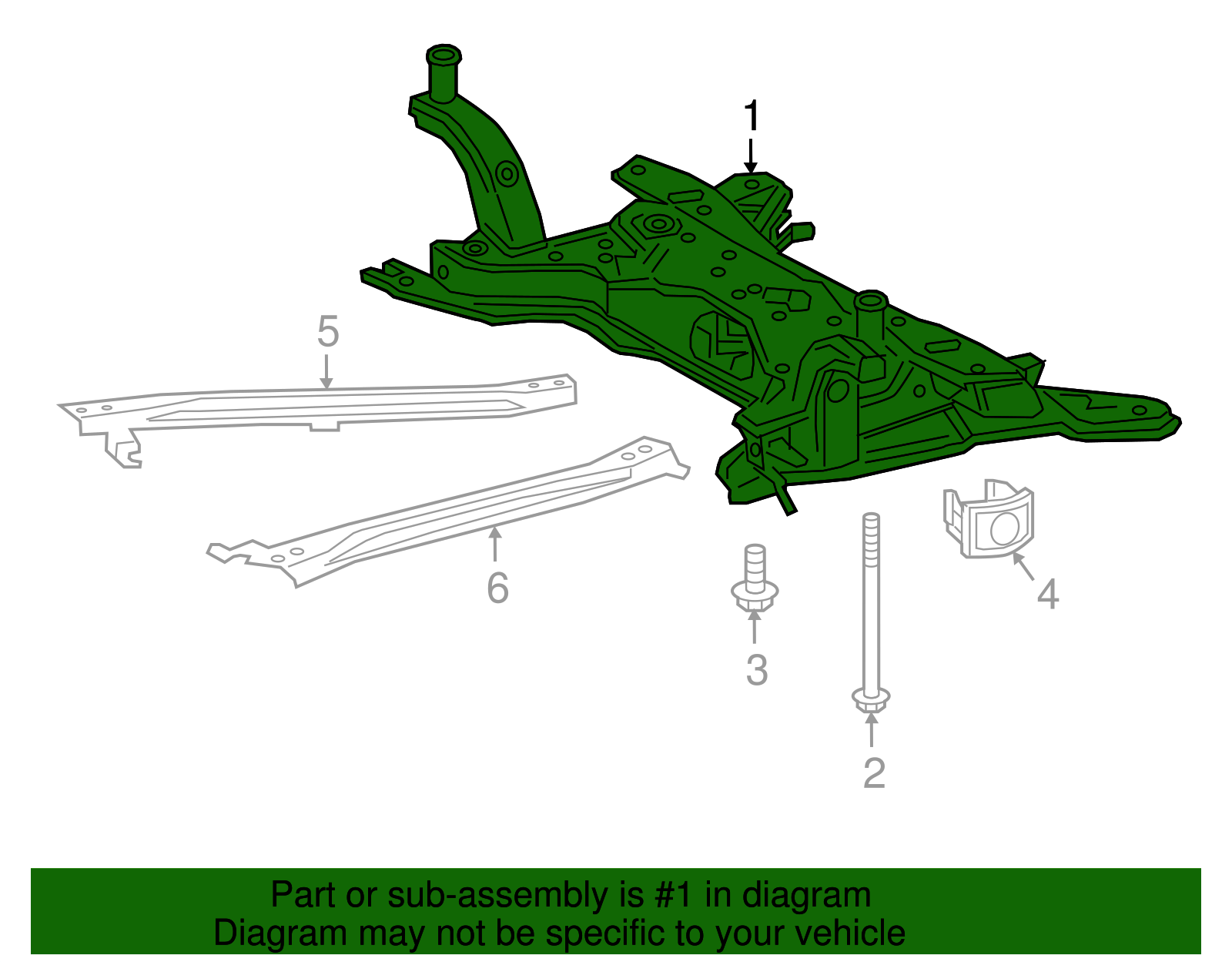 2016-2024 Toyota Suspension Sub-Frame Cross-Member 51201-47072 | Lithia ...