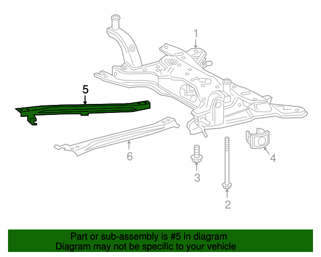 2016-2023 Toyota Suspension Cross-Member Reinforcement 51107-02090 ...