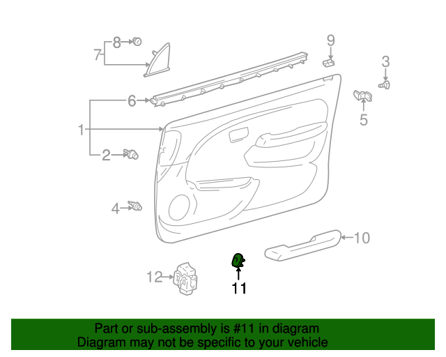 1998-2002 Toyota 4Runner Armrest Base 74232-35040-C0 | Toyota Parts Center