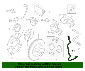 34526784901 - 2011-2019 BMW ABS Sensor (34-52-6-784-901) | BMW of South ...